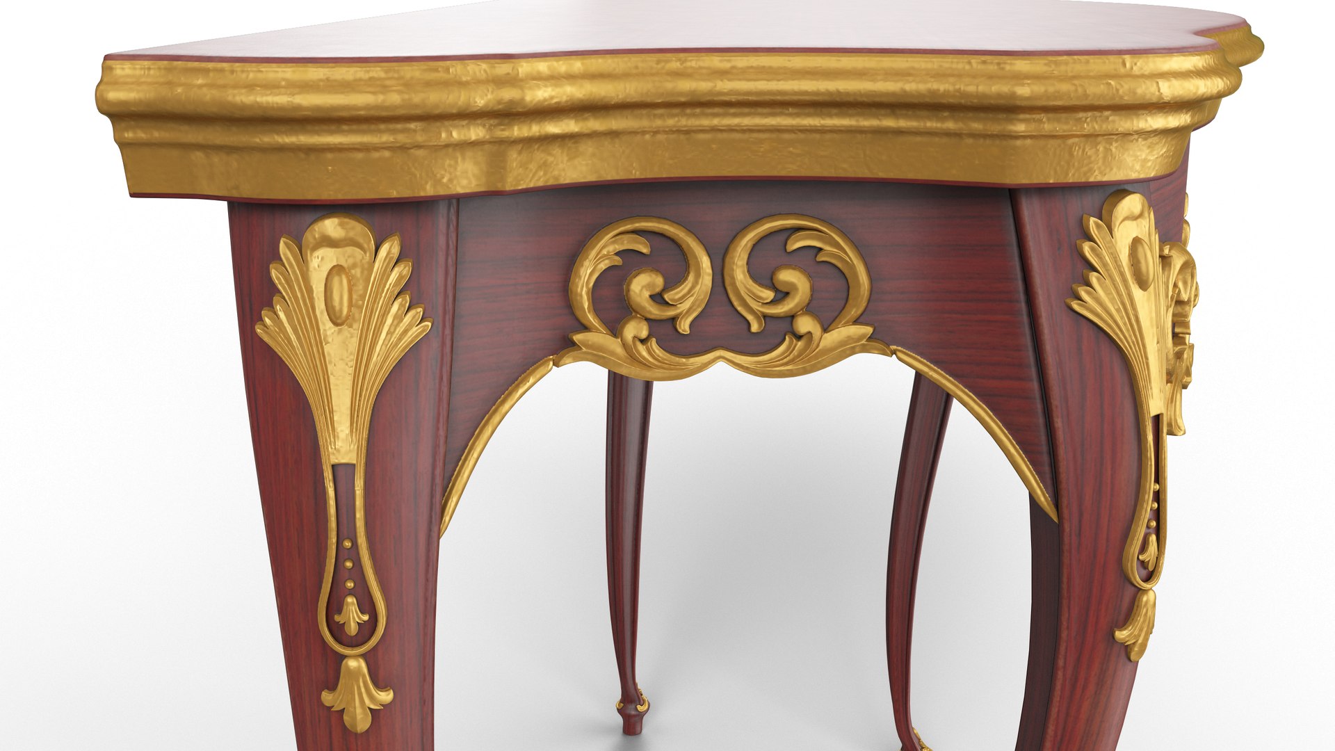 3D model Wooden classic console table 0102 - TurboSquid 1903529