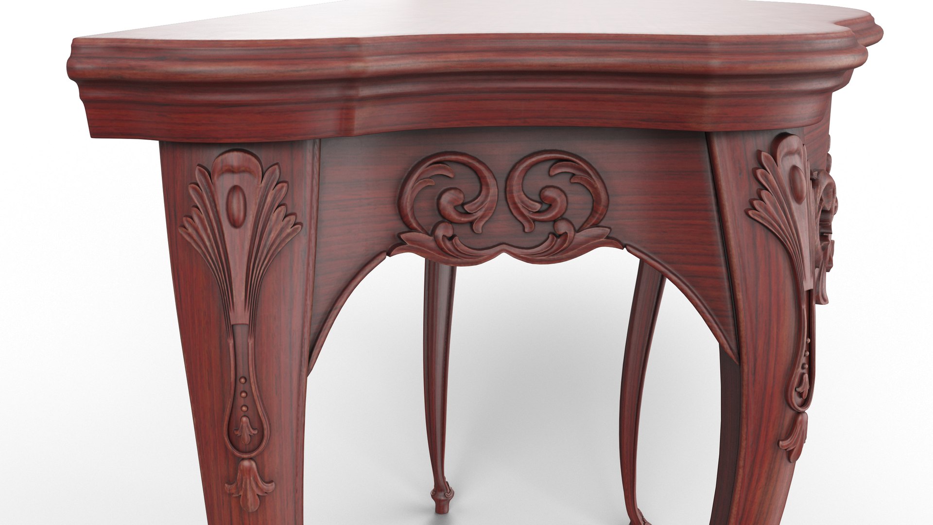 3D model Wooden classic console table 0102 - TurboSquid 1903529