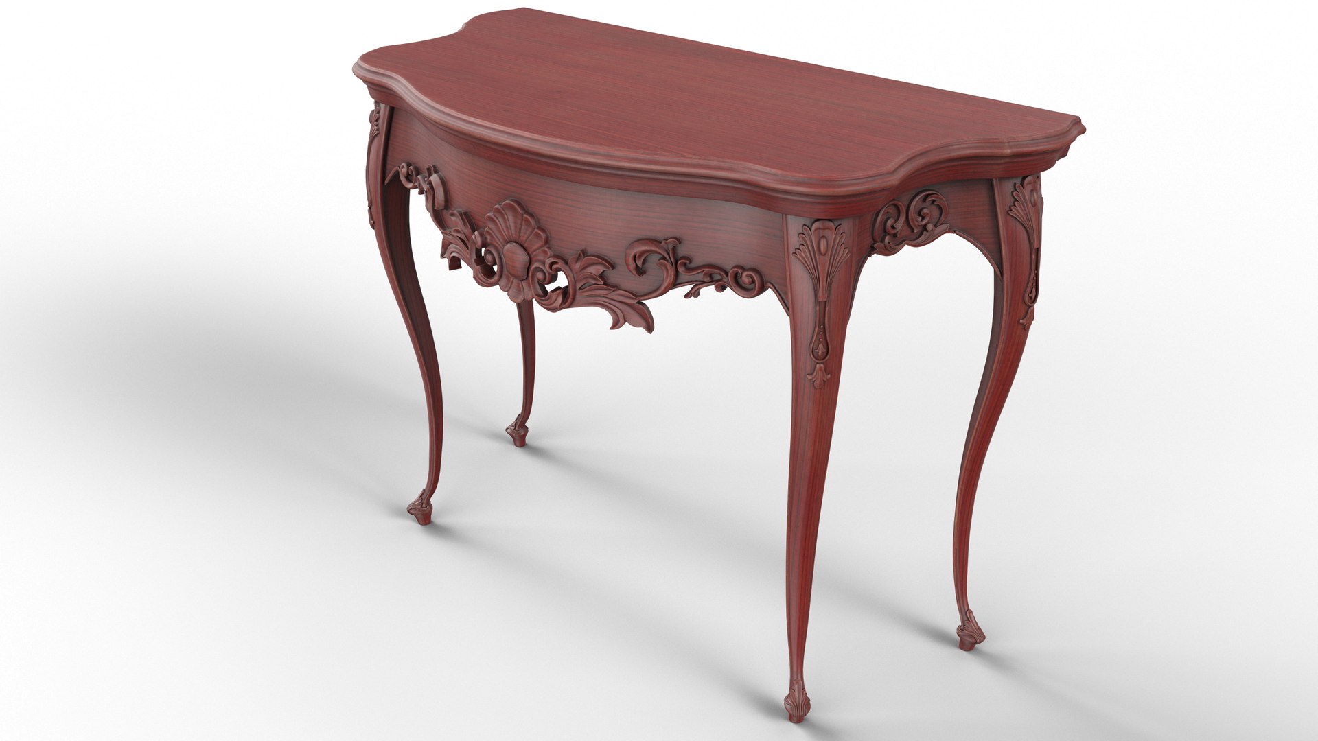 3D Model Wooden Classic Console Table 0102 - TurboSquid 1903529