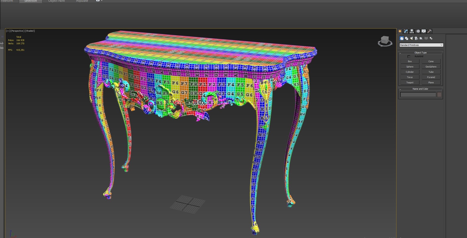 3D model Wooden classic console table 0102 - TurboSquid 1903529