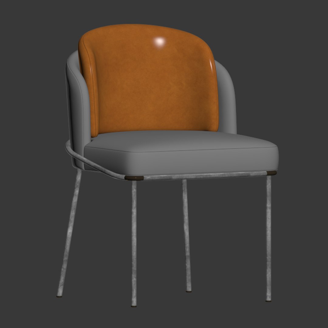 Minotti Fil Noir Dining Chair 3D Model - TurboSquid 1489418