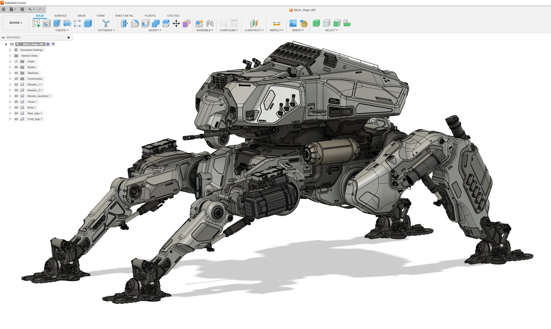 3D Model Spider Mech - TurboSquid 2221073