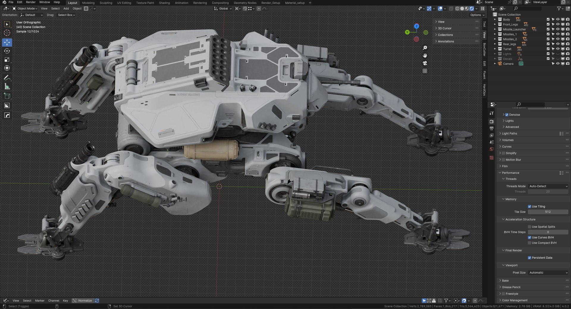3D Model Spider Mech - TurboSquid 2221073
