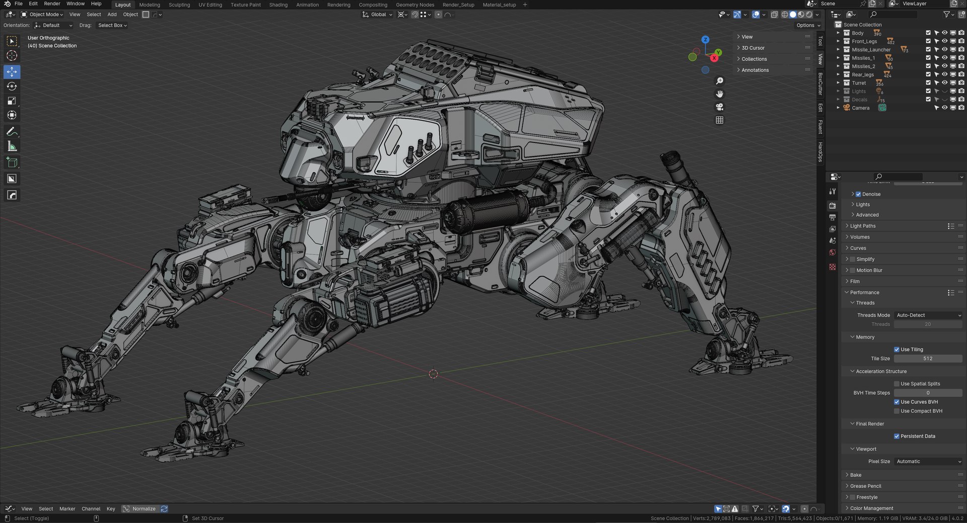 3D Model Spider Mech - TurboSquid 2221073