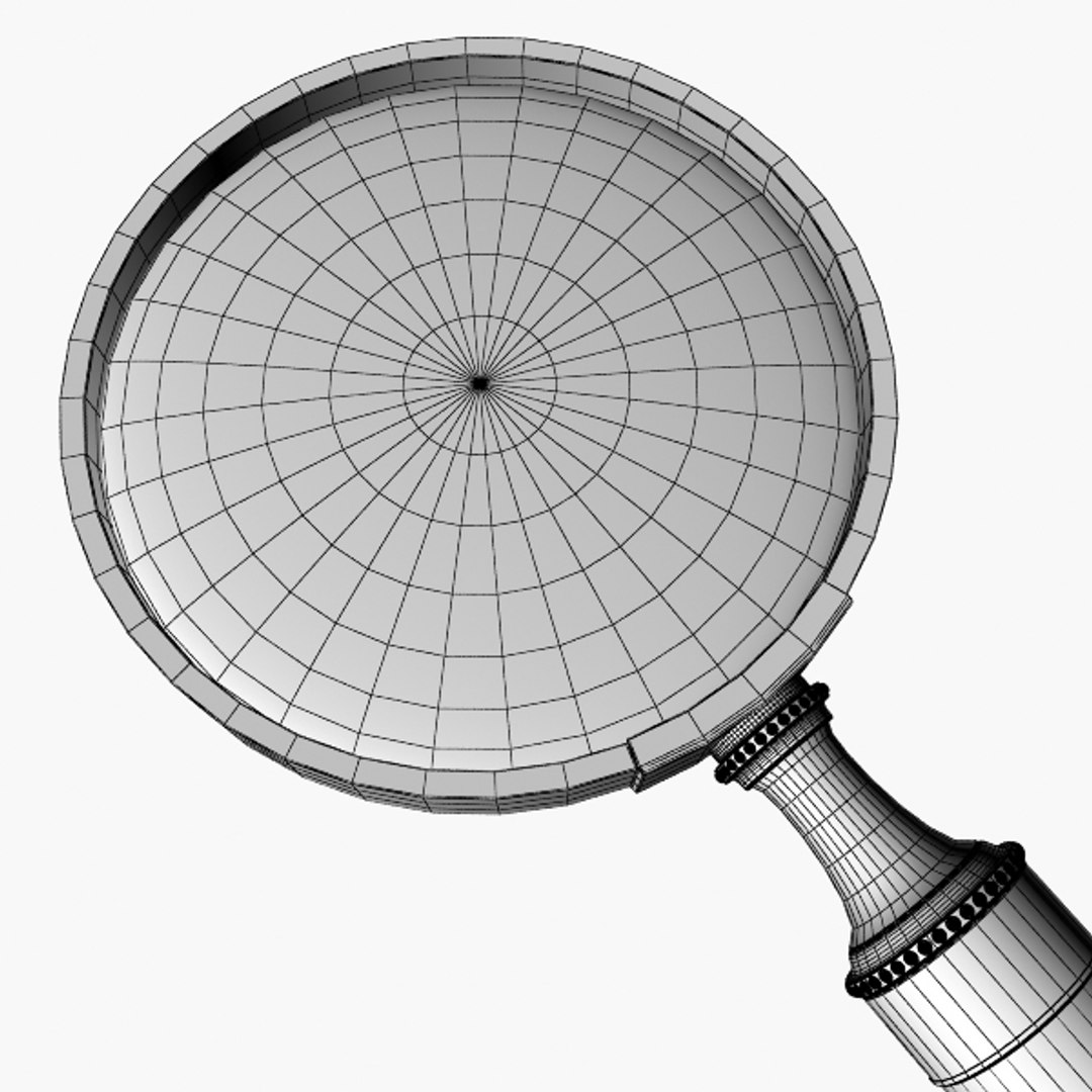 3d Vintage Magnifying Glass Model