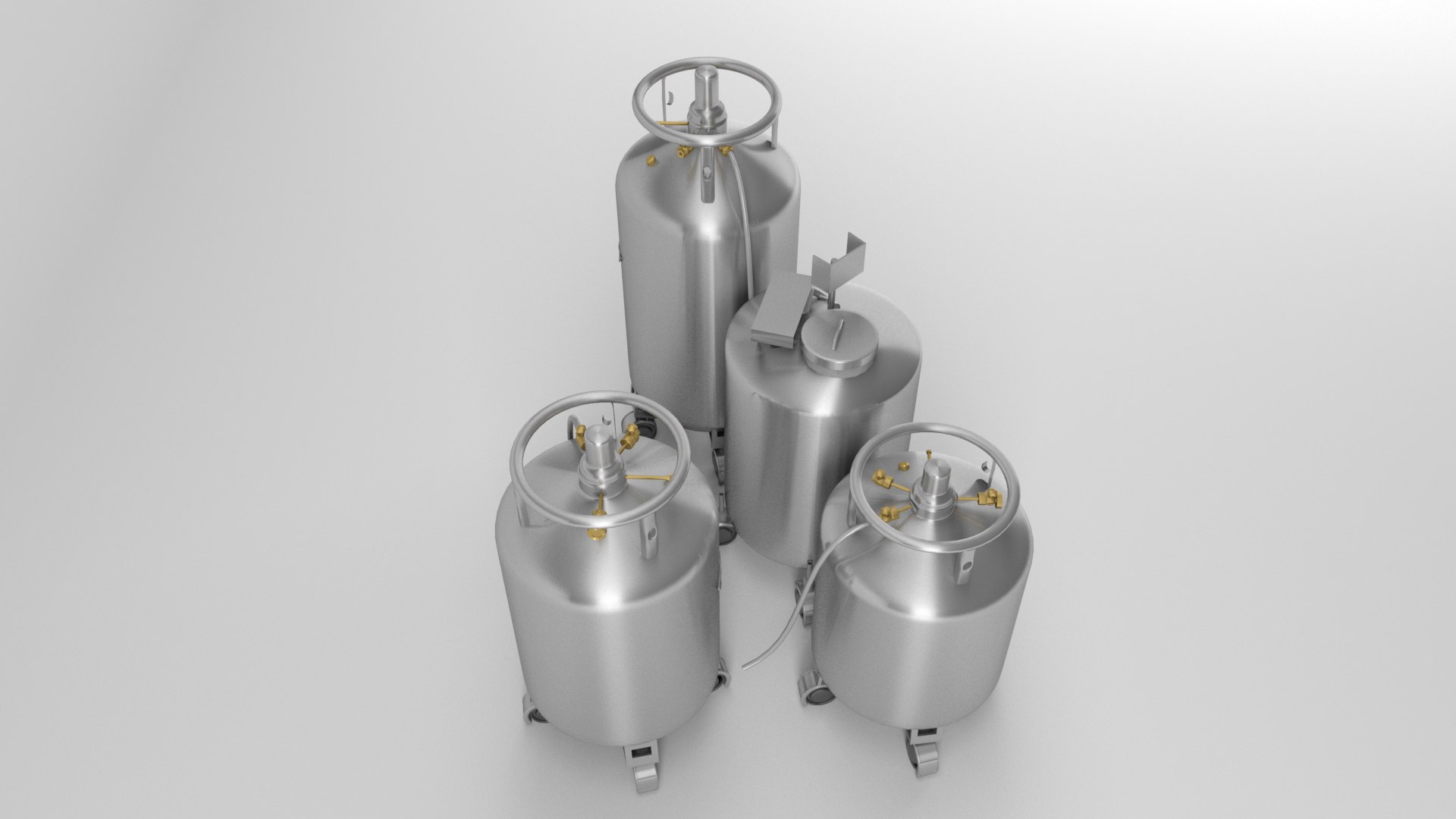 3d Model Stem Cells Storage Cylinder