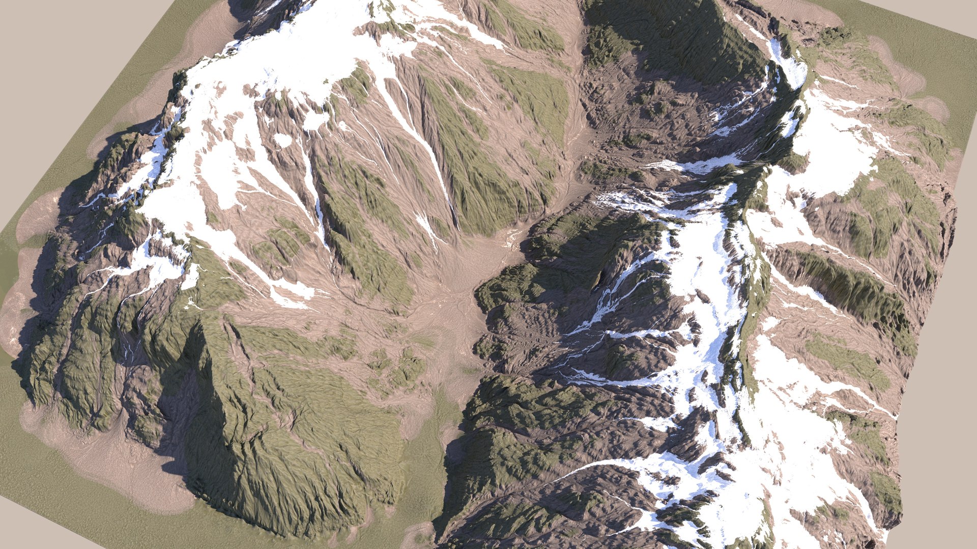 3D Mountain Model - TurboSquid 2251540