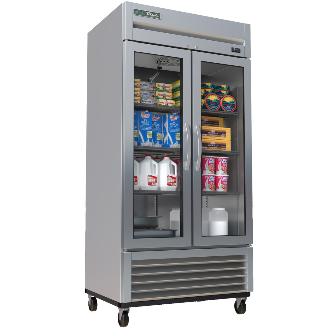 TRUE® BUNDLE: REFRIGERATOR / FREEZER + PREP TABLE 3D Model - TurboSquid ...