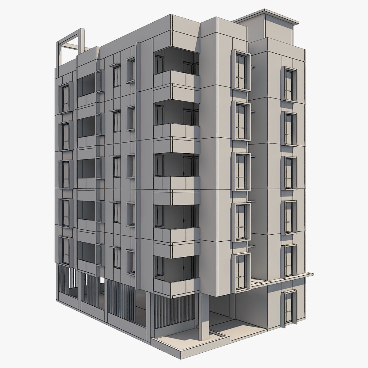 Free 3D model building apartment - TurboSquid 1380467