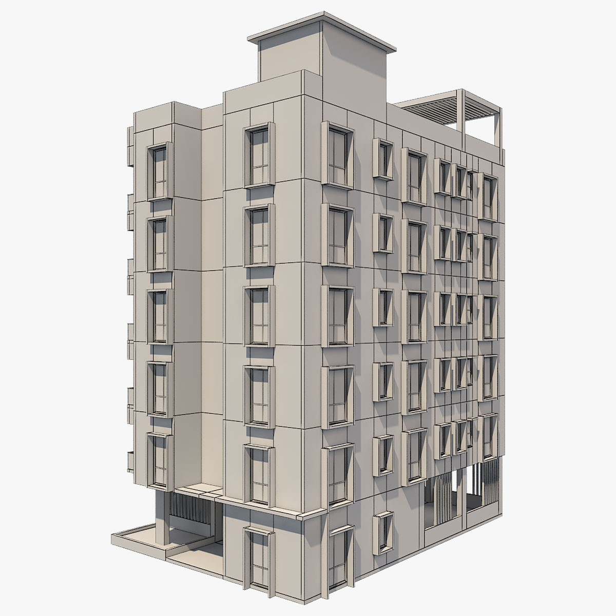 Free 3D model building apartment - TurboSquid 1380467