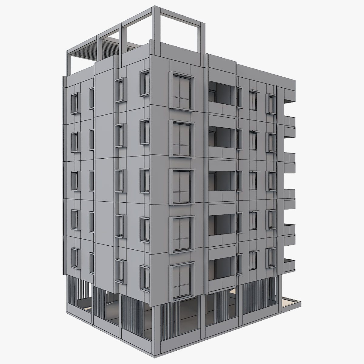 Free 3D model building apartment - TurboSquid 1380467