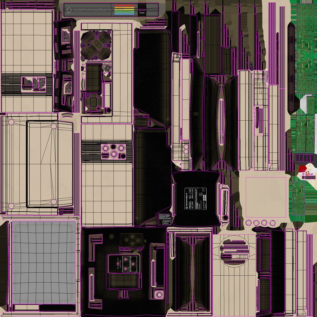 3d commodore 64 monitor - model
