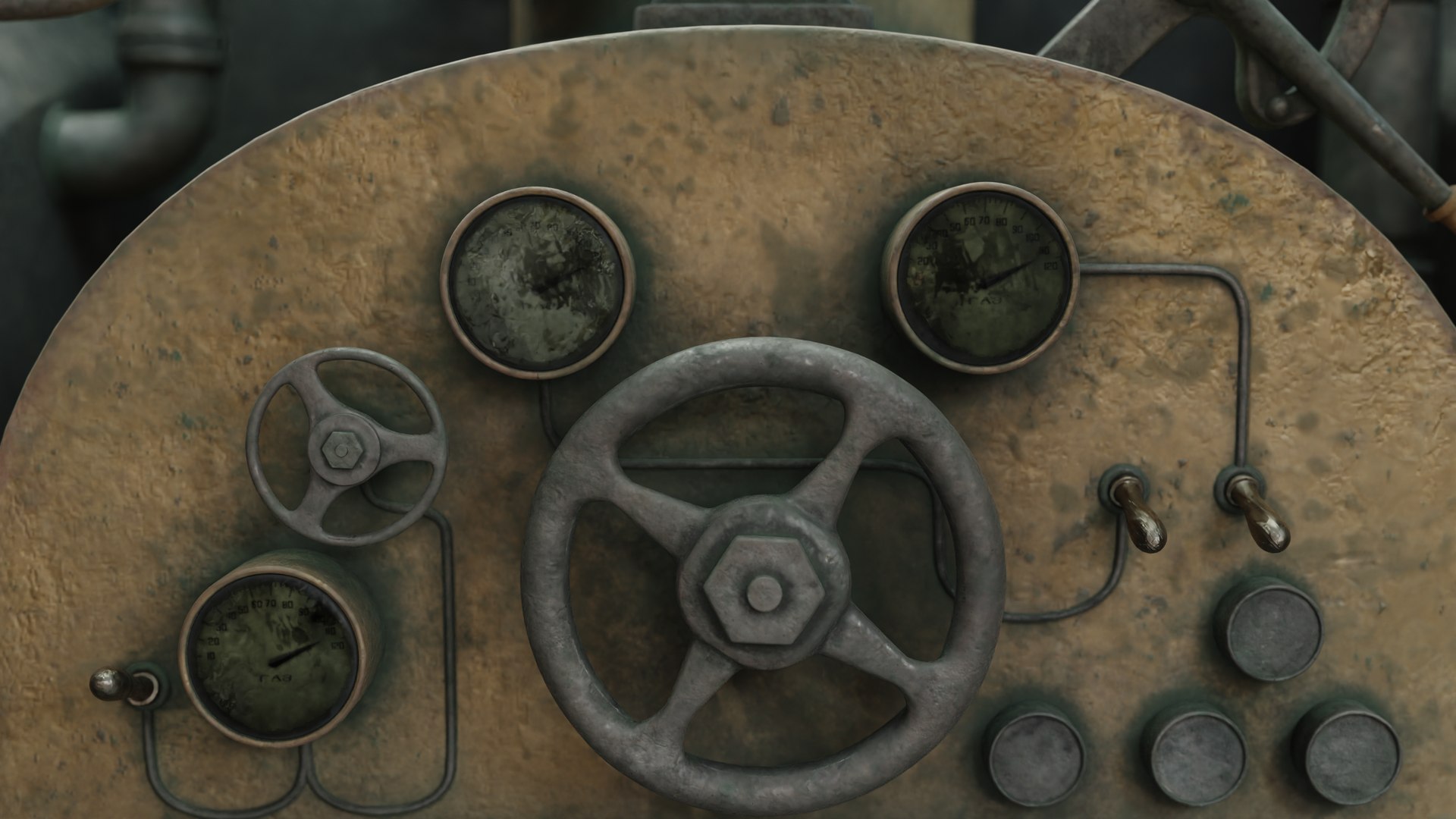 Steampunk Wind-up Train Model - TurboSquid 2148194