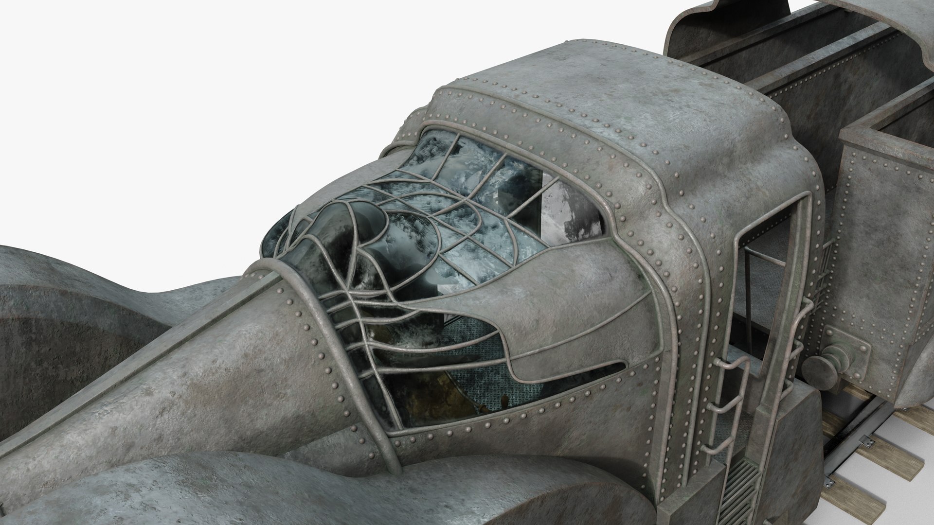 Steampunk Wind-up Train Model - TurboSquid 2148194