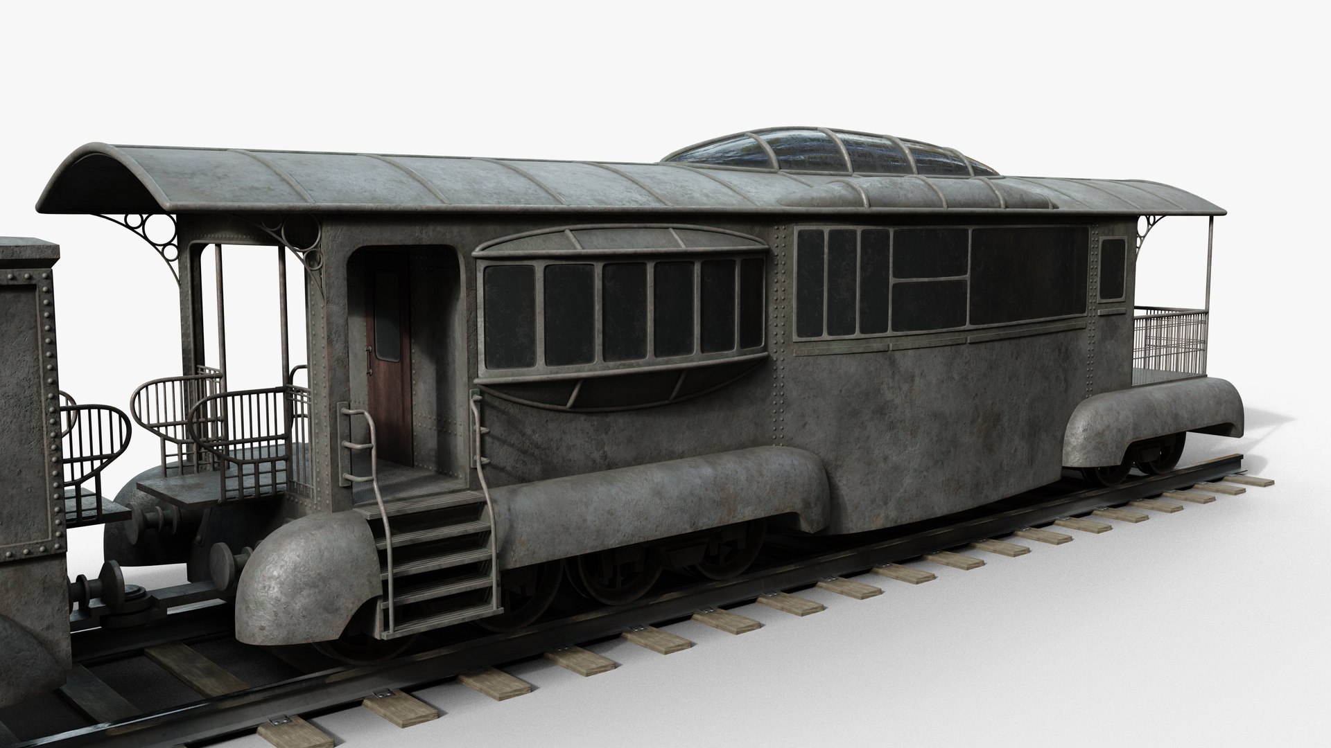 Steampunk Wind-up Train Model - TurboSquid 2148194