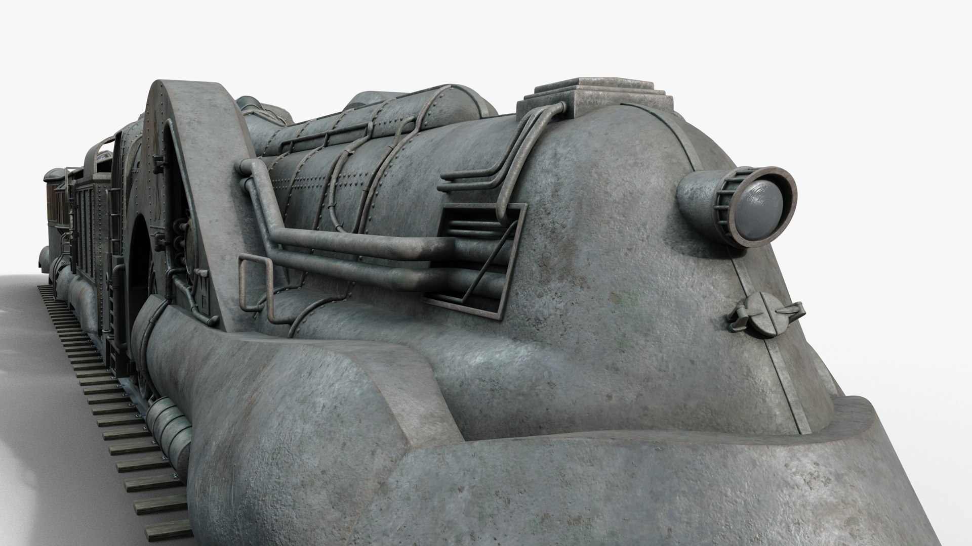 Steampunk Wind-up Train Model - TurboSquid 2148194