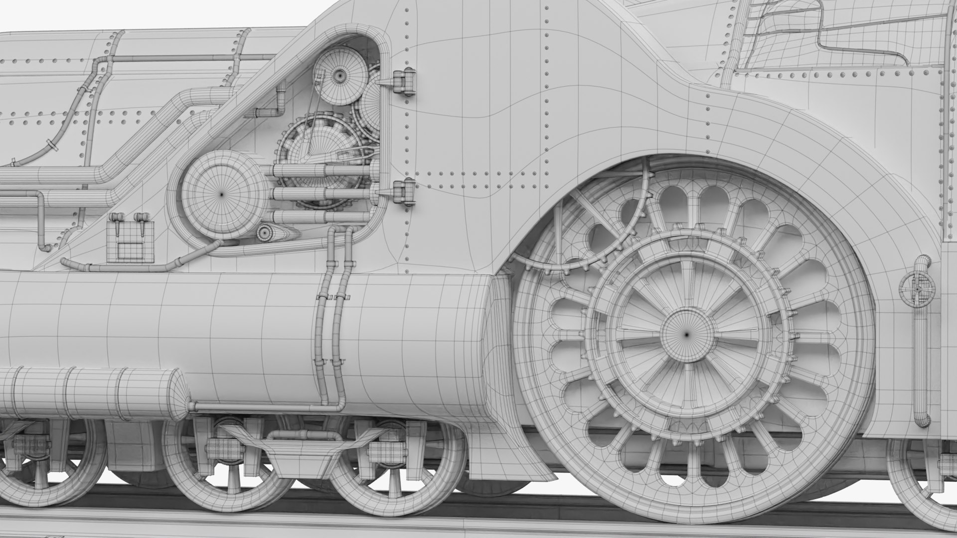 Steampunk Wind-up Train Model - TurboSquid 2148194