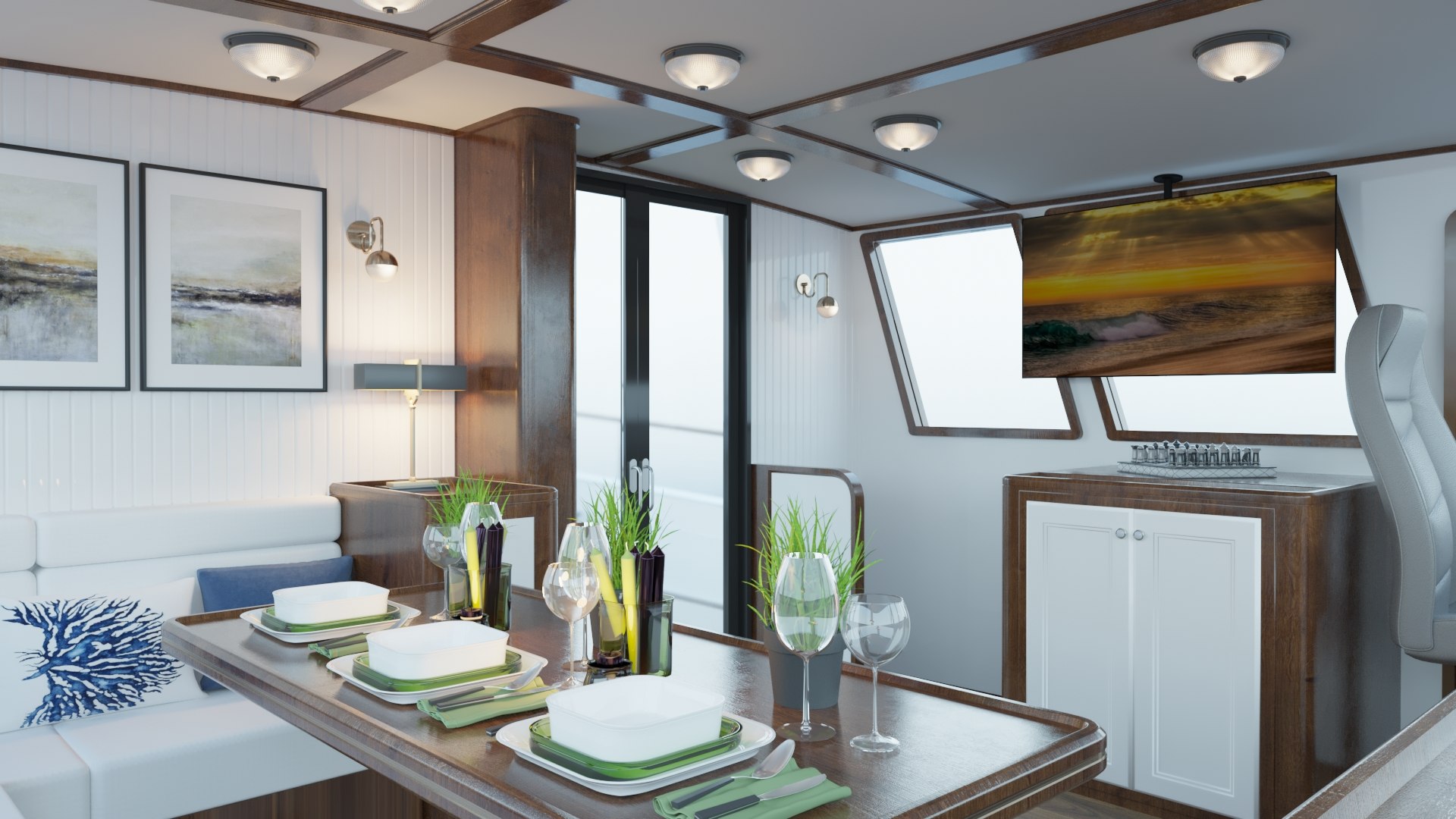 Boat Model L1 Salon And Wheelhouse Design 3D Model 3D Model - TurboSquid 2107420