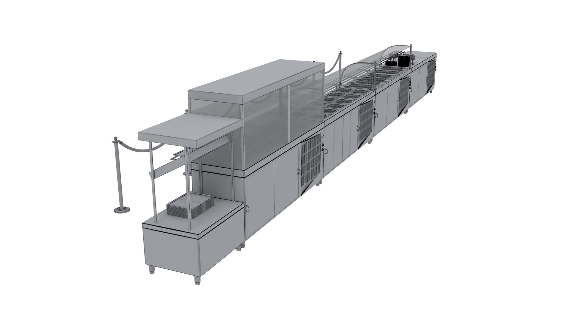 Refrigerated Display Case Self Service Line Model - TurboSquid 2218967