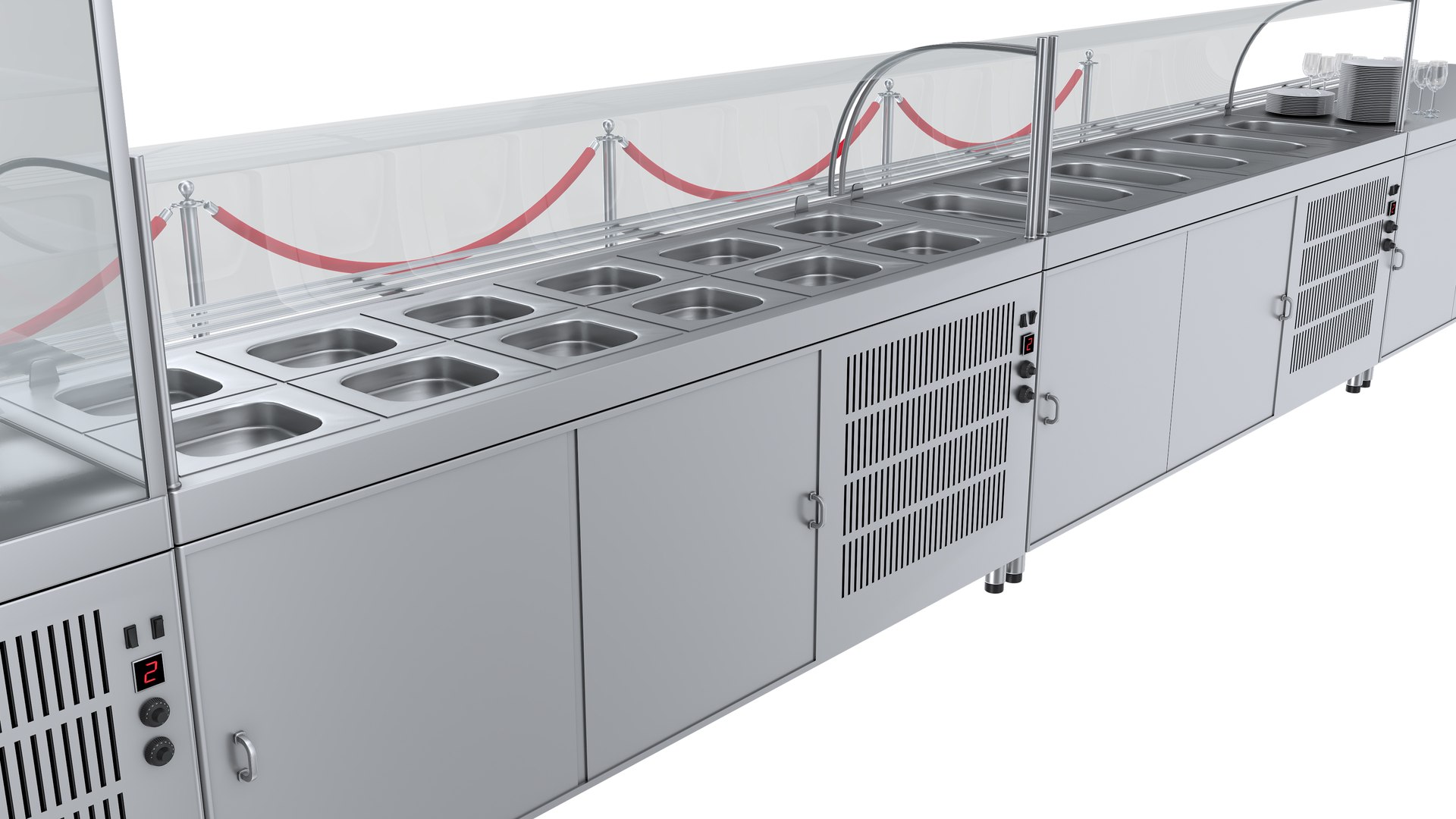 Refrigerated Display Case Self Service Line Model - TurboSquid 2218967