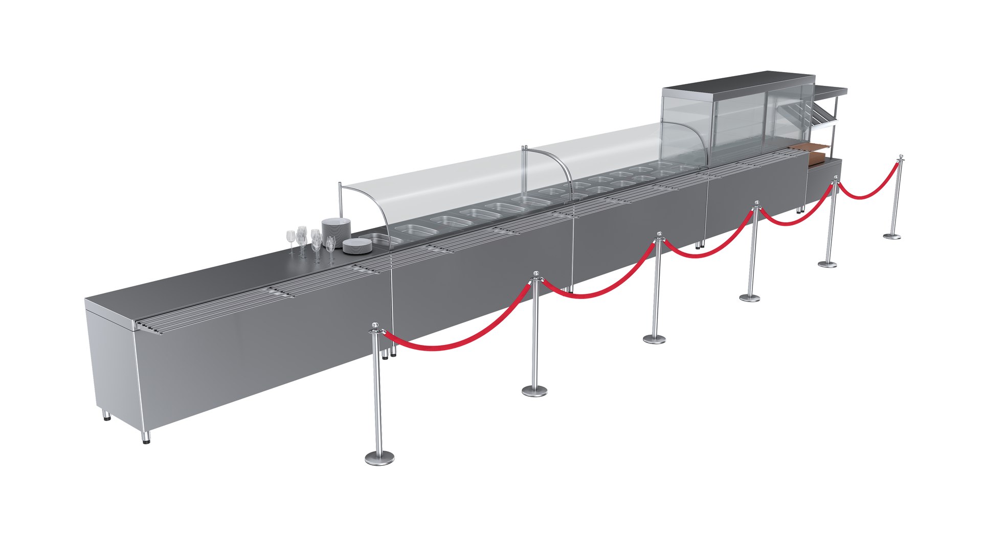 Refrigerated Display Case Self Service Line Model - TurboSquid 2218967