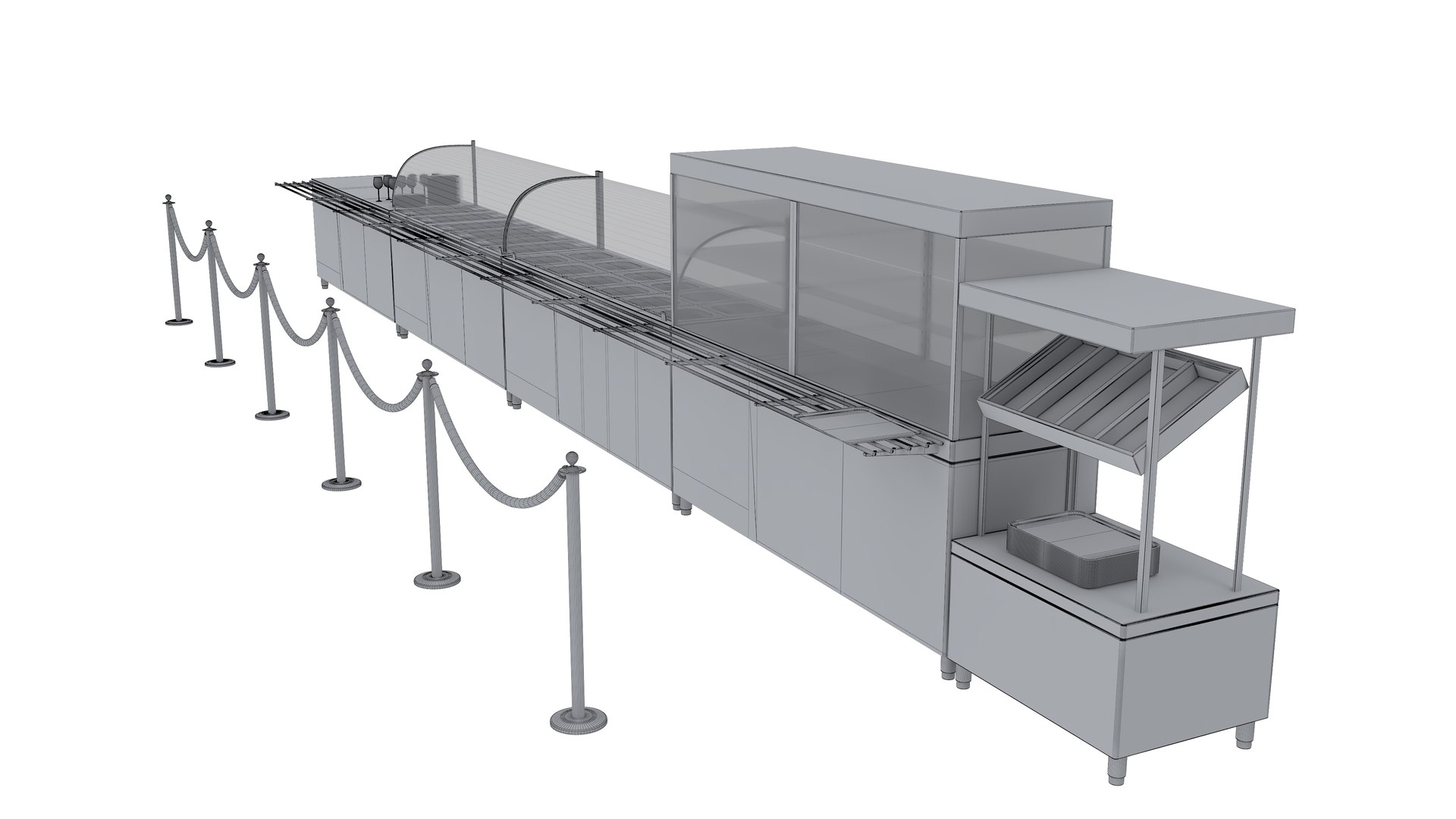 Refrigerated Display Case Self Service Line Model - TurboSquid 2218967