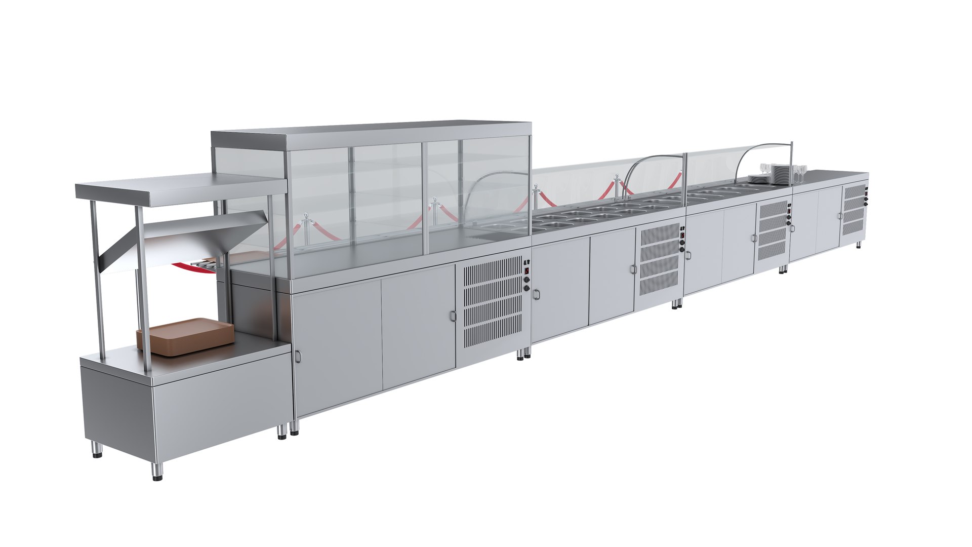 Refrigerated Display Case Self Service Line Model - TurboSquid 2218967