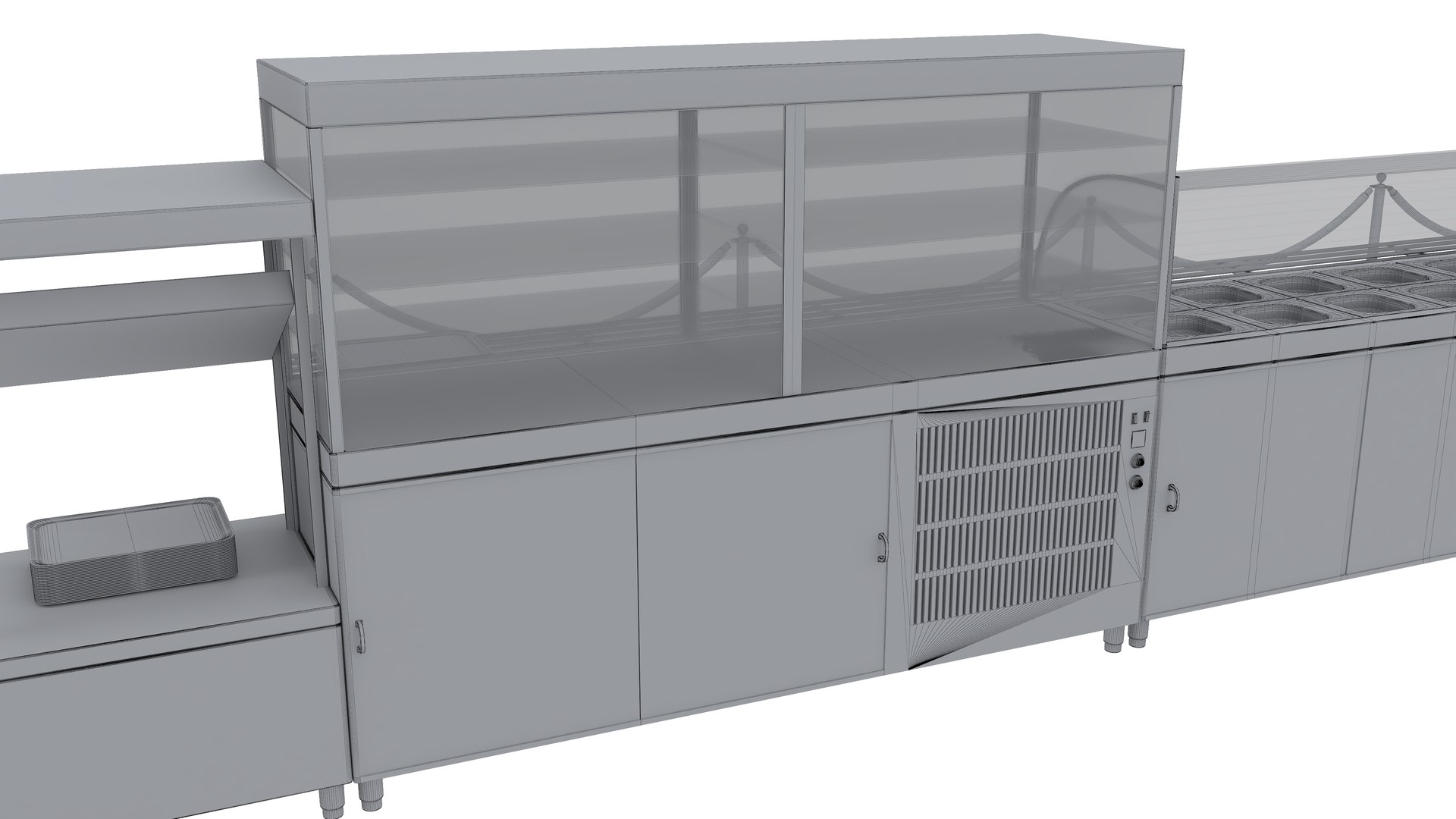 Refrigerated Display Case Self Service Line Model - TurboSquid 2218967