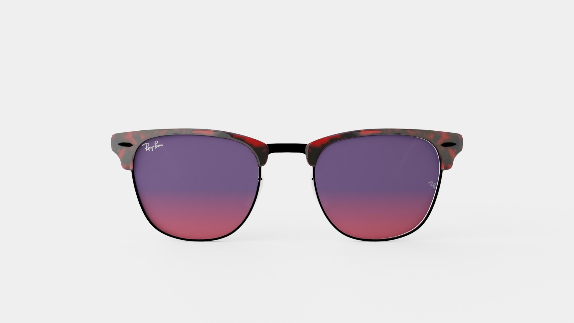 3D Model Ray-Ban Clubmaster - RB3016 Sunglasses - TurboSquid 2231583