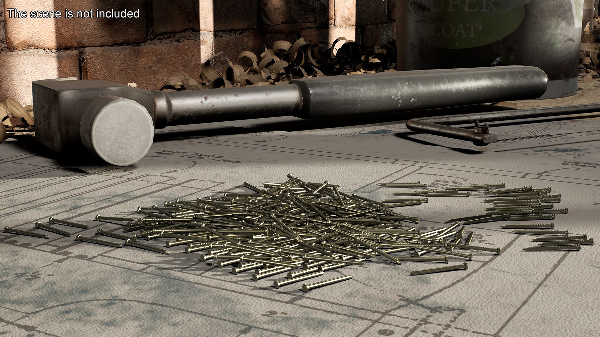 3D Industrial Nails Collection 2 - TurboSquid 2093551