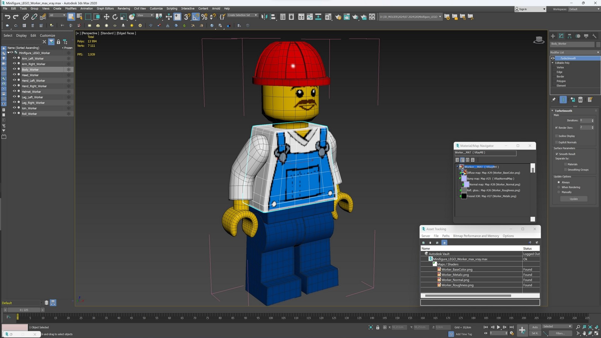 3D Model Minifigure LEGO Worker - TurboSquid 2276735