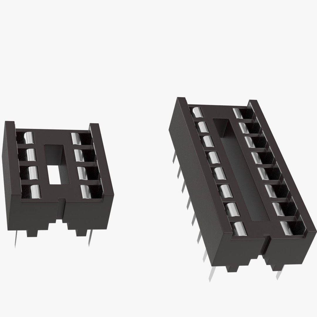 3D Model IC DIP Sockets - TurboSquid 1920030