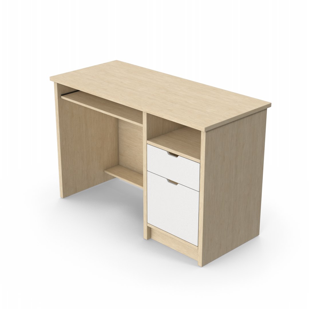3D Wooden Office Desk - TurboSquid 2057473