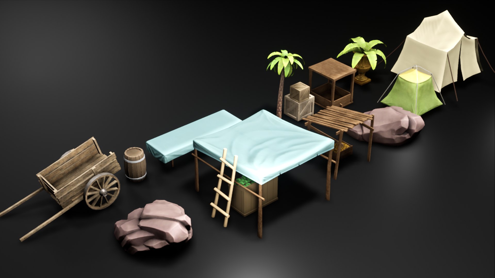 Ancient Props Low-poly 3D Model - TurboSquid 1840233