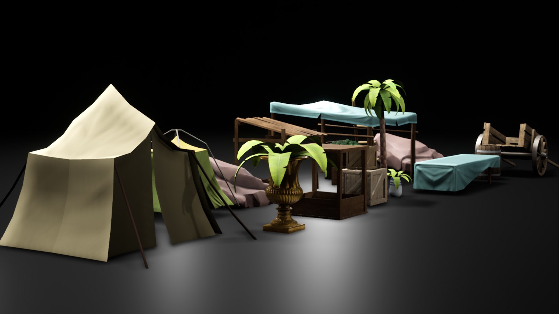 Ancient Props Low-poly 3D Model - TurboSquid 1840233