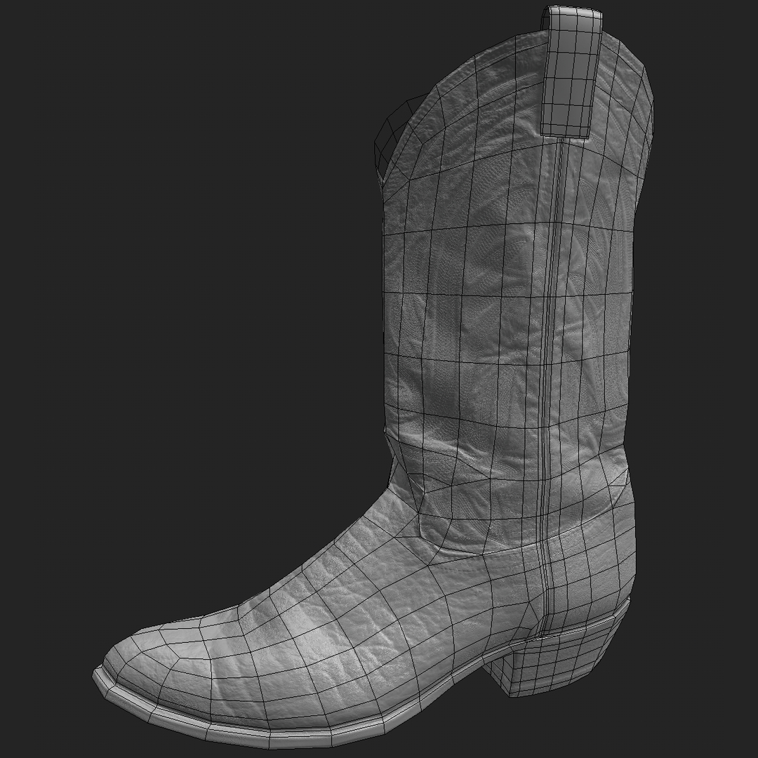 3d model cowboy boots