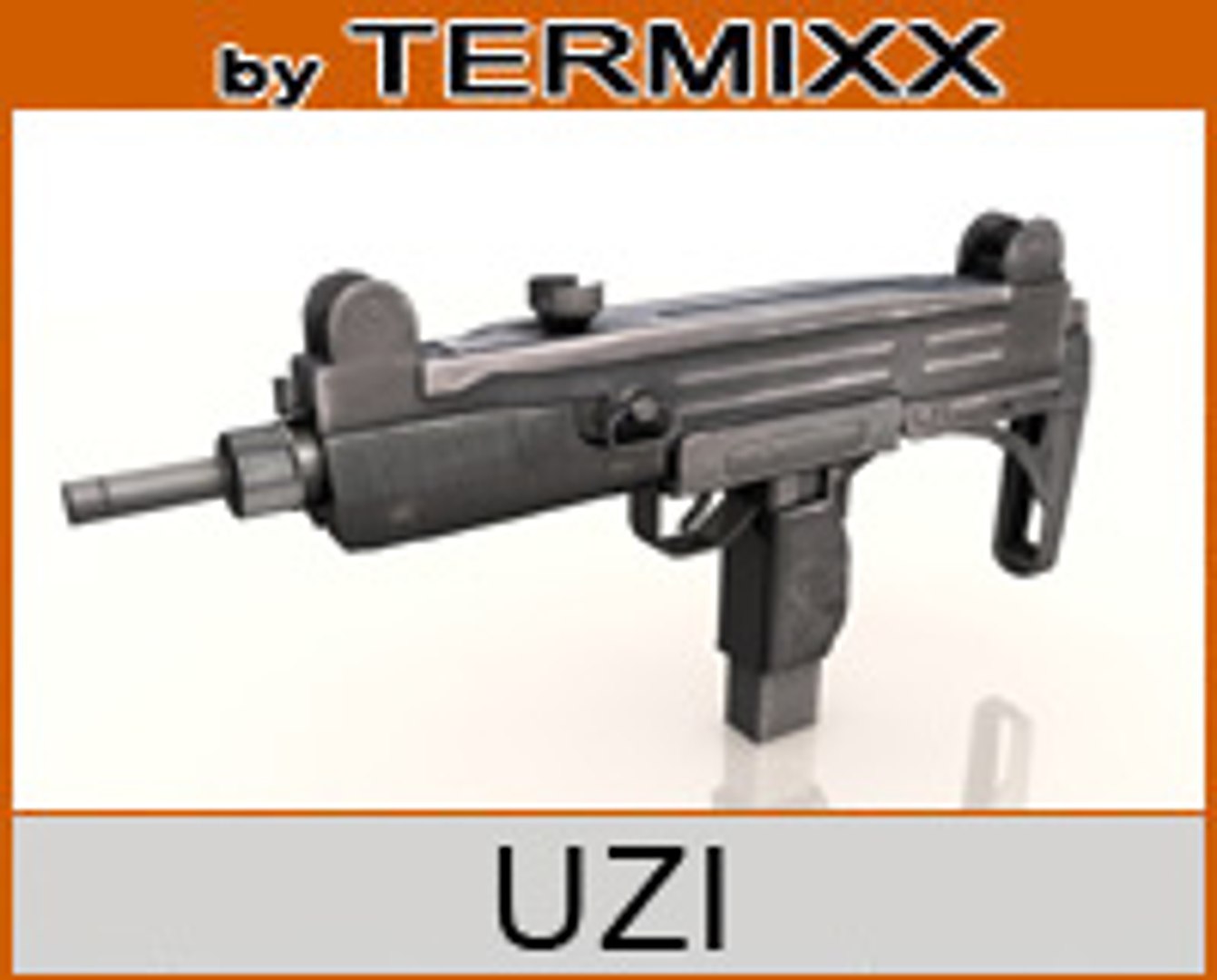 3d weapon uzi model