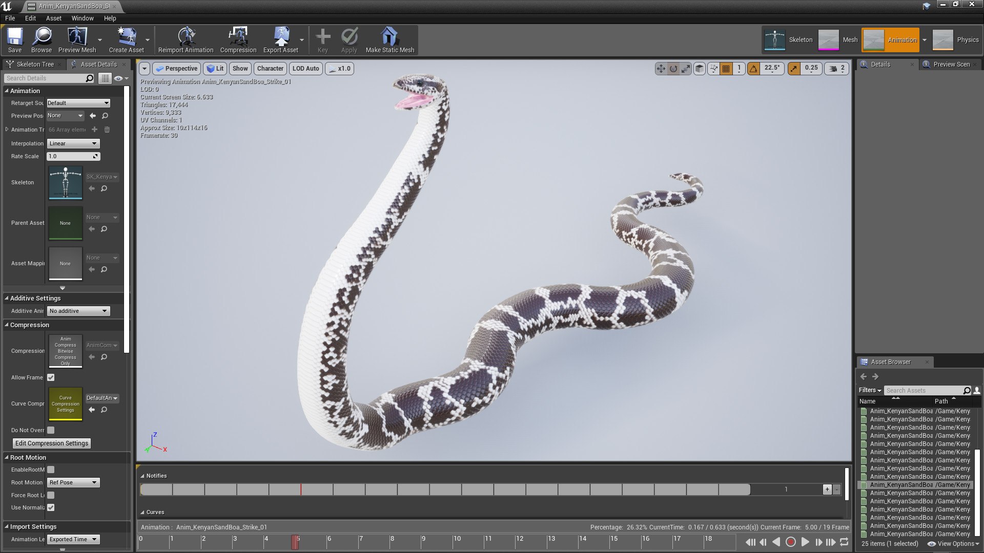 3D Animated Kenyan Sand Boa model - TurboSquid 1950268