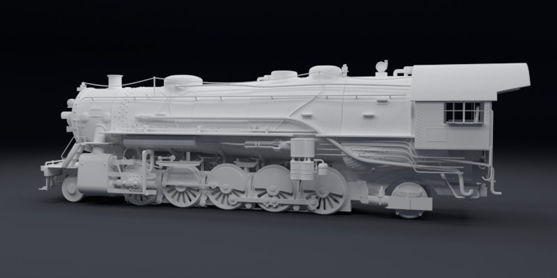 3d steam locomotive model