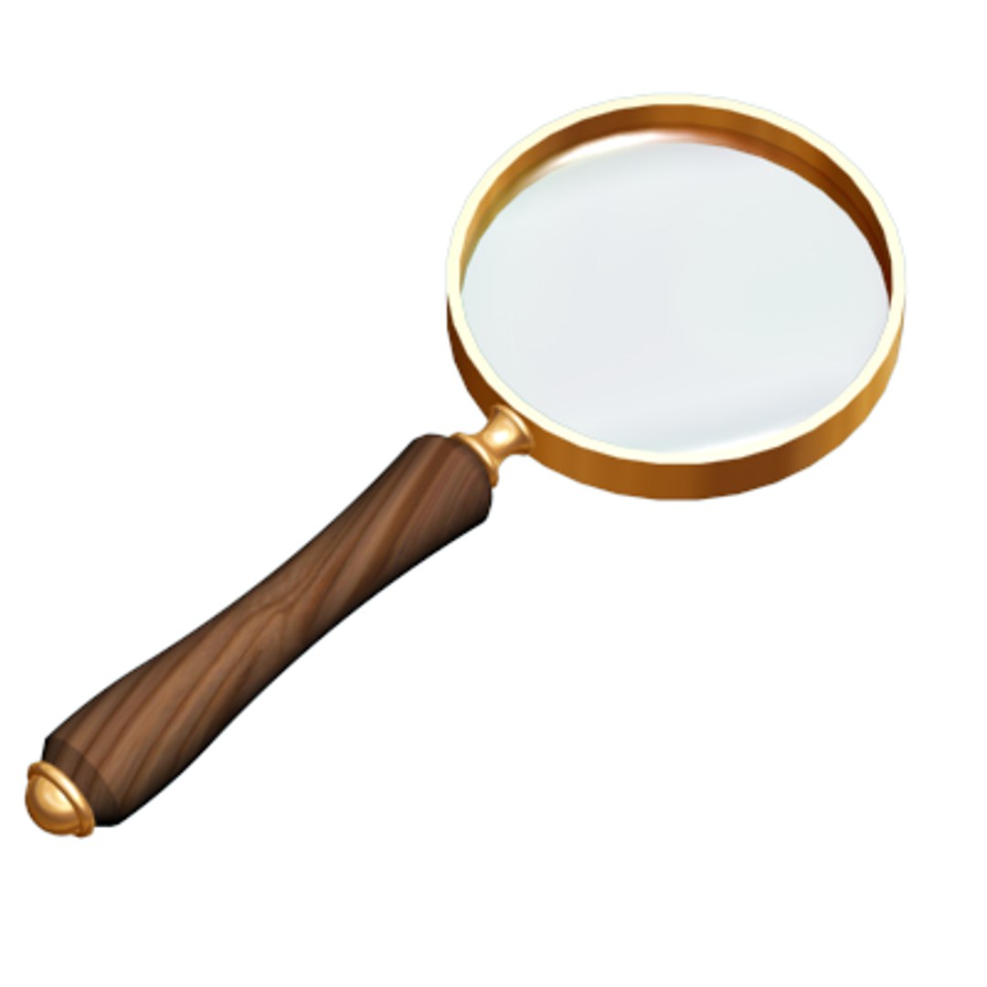 Elegant Magnifying Glass 3d Ma