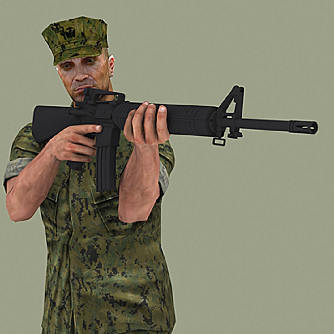 Usmc Soldier Combat Utility 3d Model