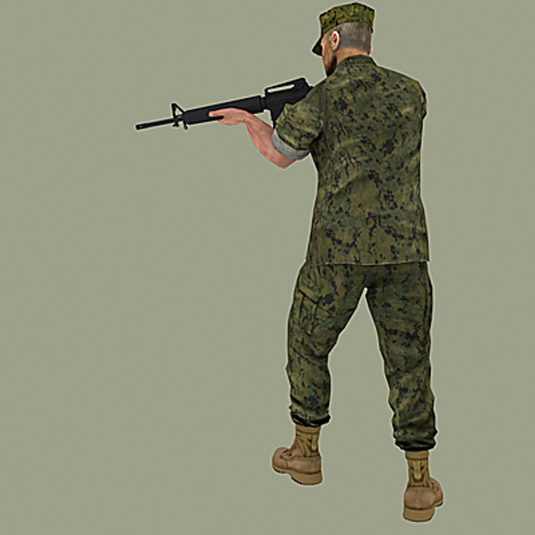 Usmc Soldier Combat Utility 3d Model