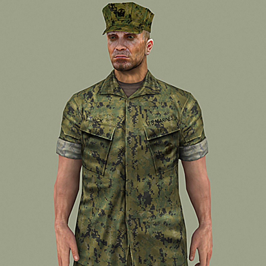Usmc Soldier Combat Utility 3d Model