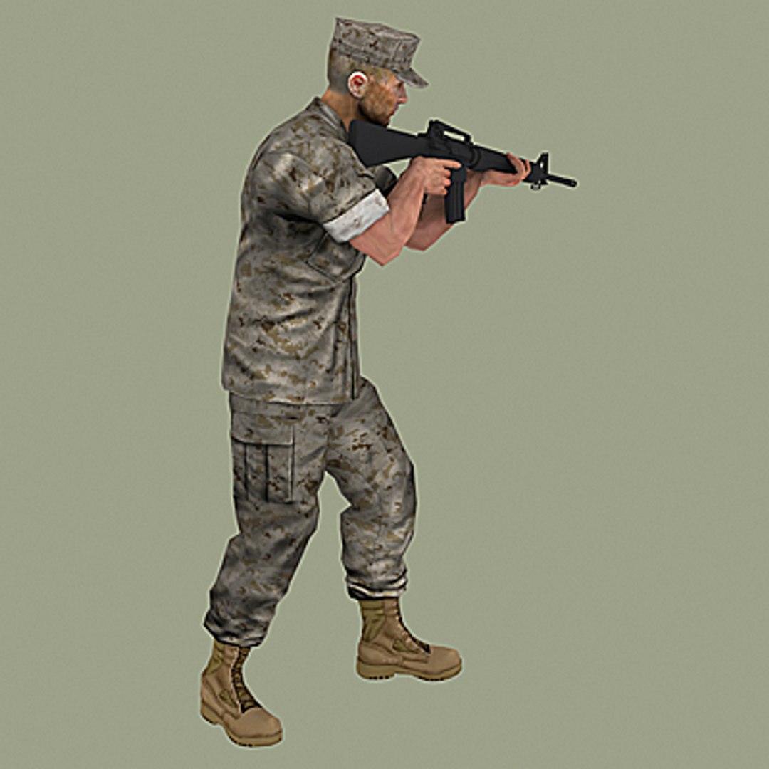 Usmc Soldier Combat Utility 3d Model