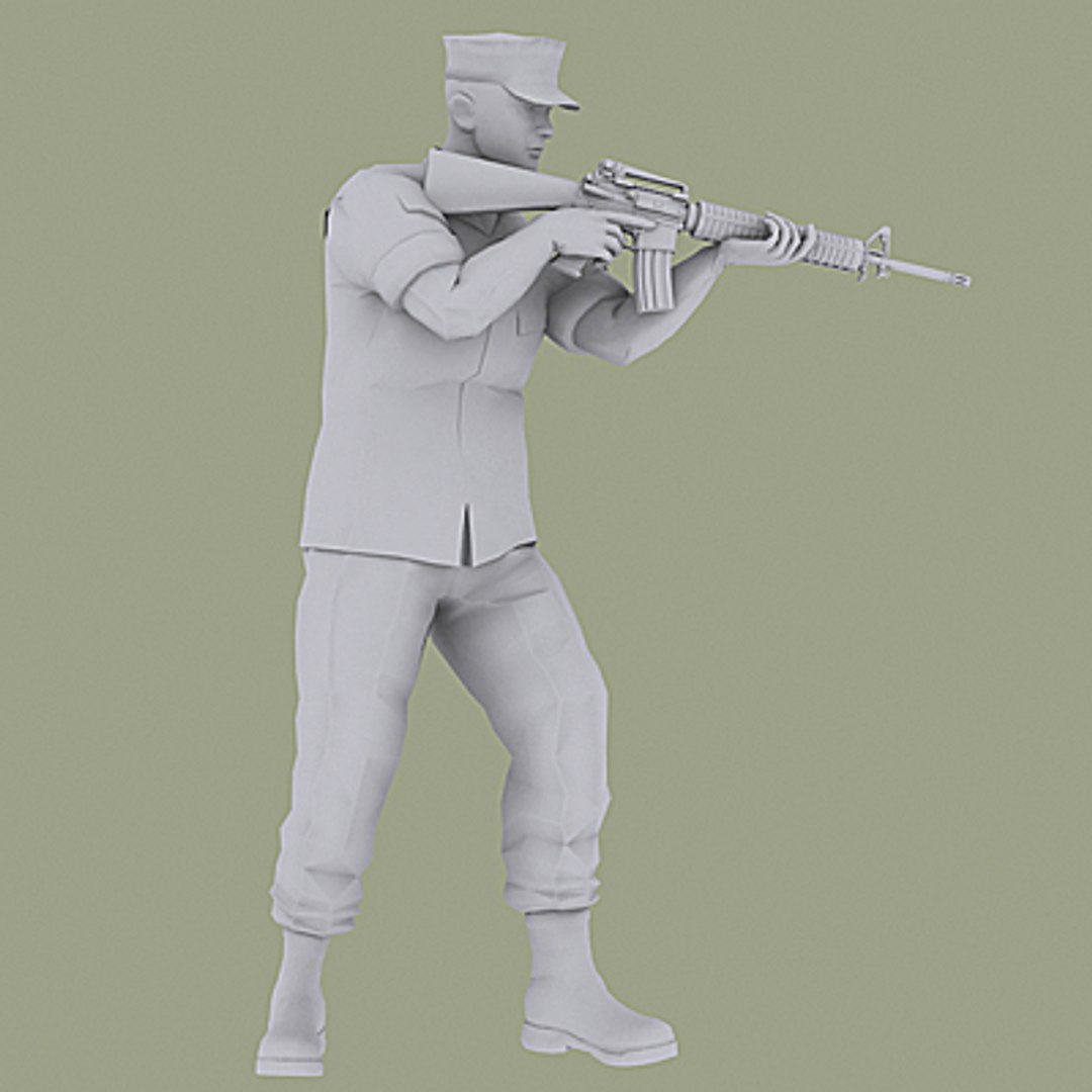Usmc Soldier Combat Utility 3d Model
