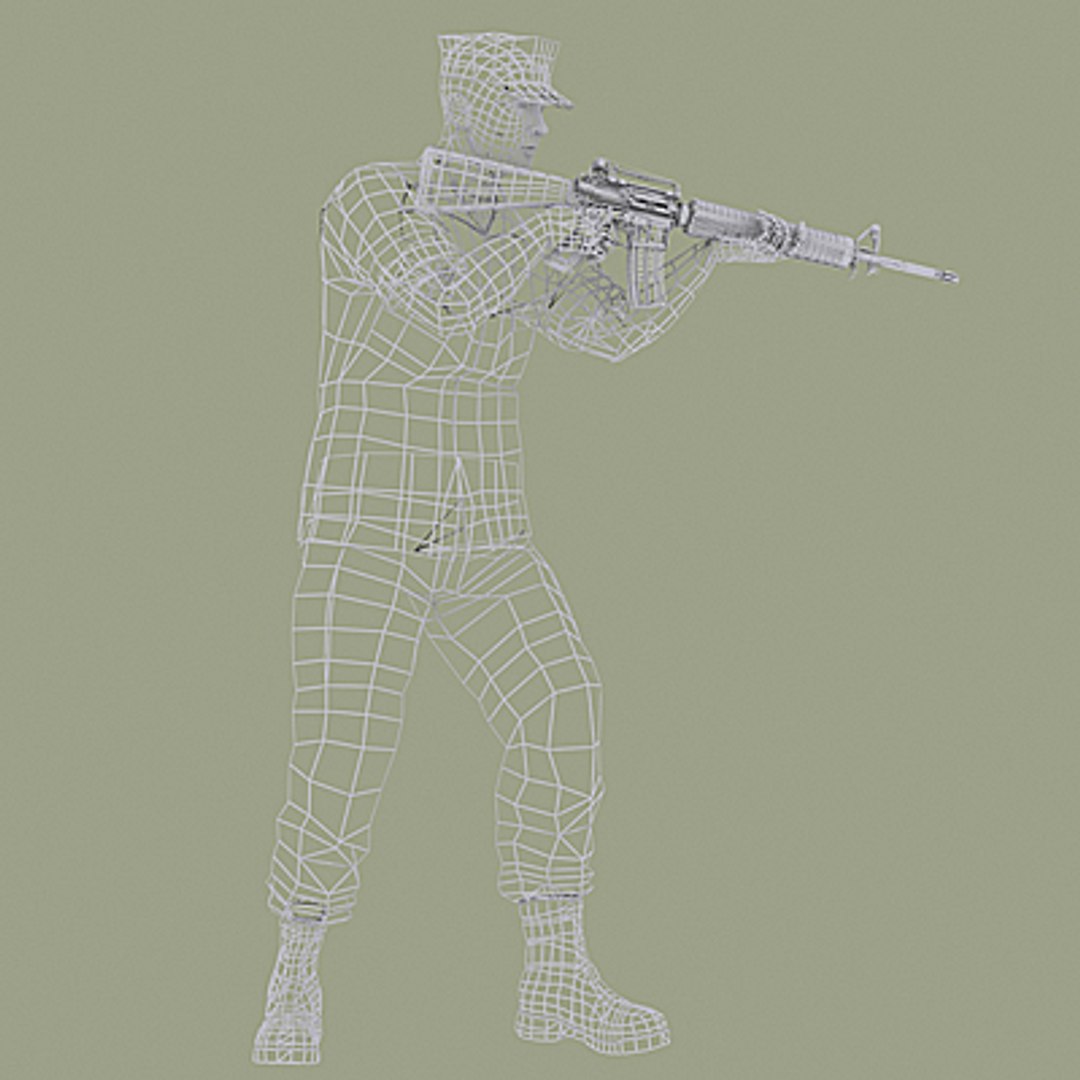 Usmc Soldier Combat Utility 3d Model