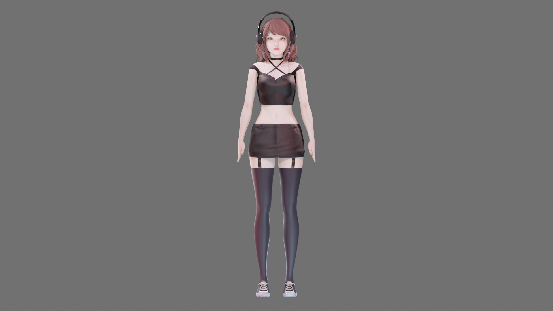 Emo Clothing 0004 - UE5 - Unity - Blender - Animated - Realistic Female Character 3D ...