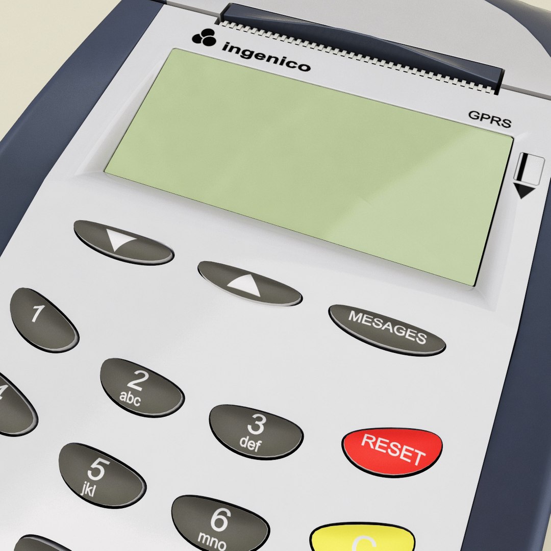 Credit Card Terminal 3d Model