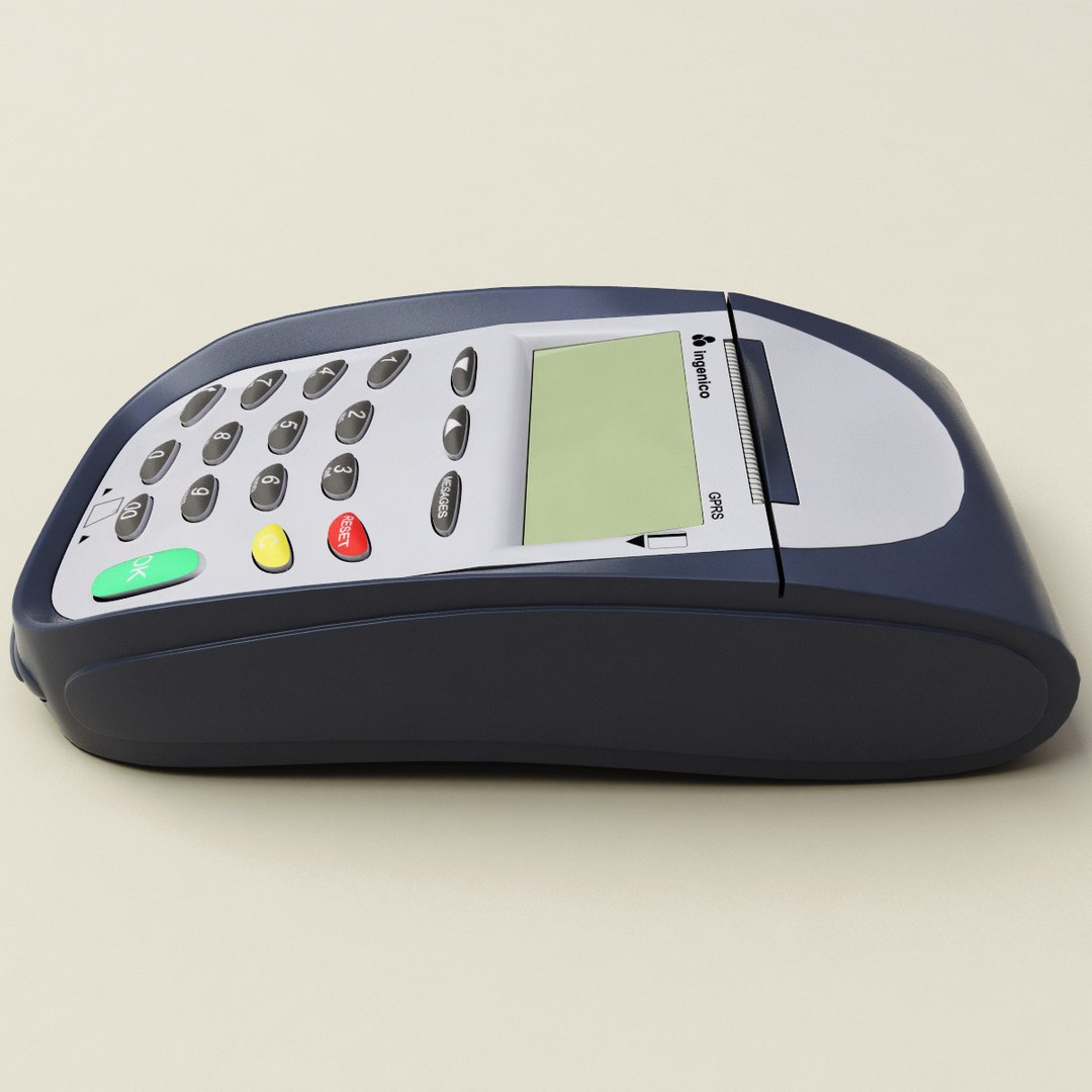 Credit Card Terminal 3d Model
