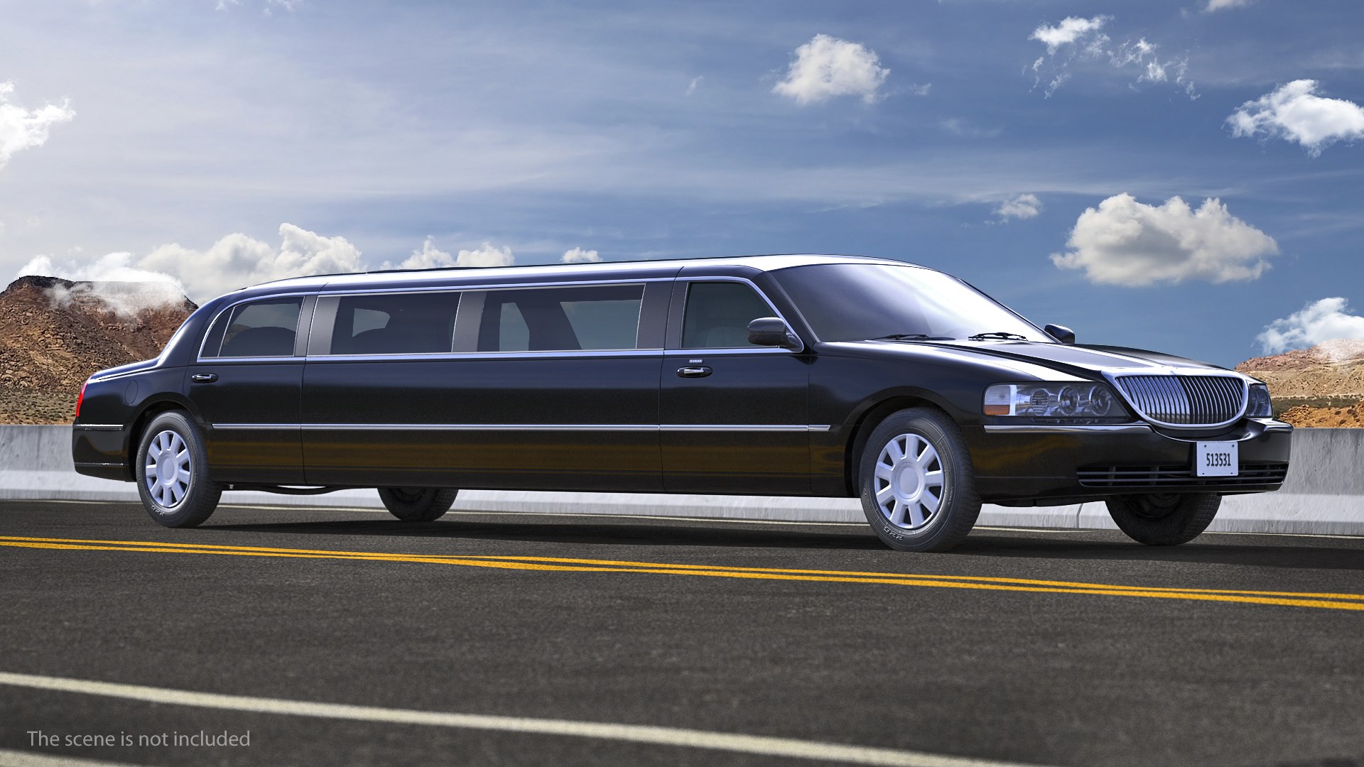 3D Model Limousine Generic Black Car - TurboSquid 1422544